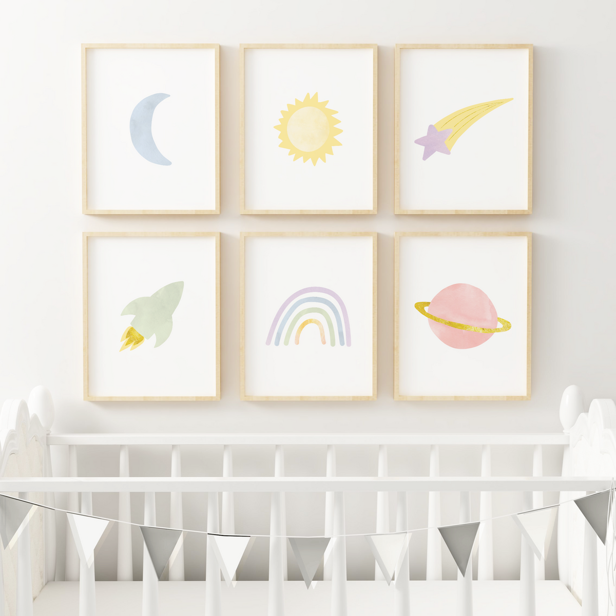 Rainbow Outer Space Art Prints (Set of 6) – Flip The Script Studios